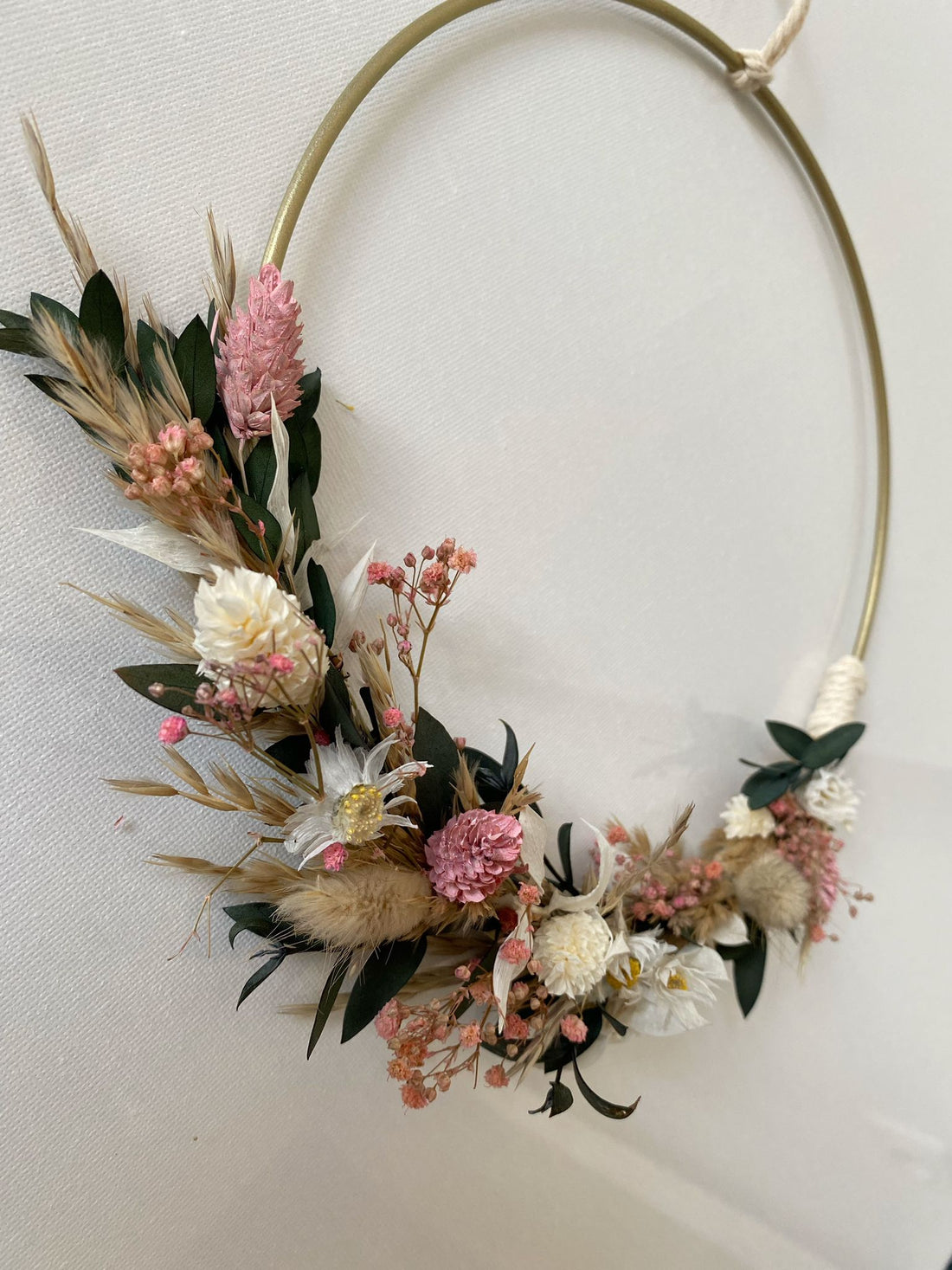 Trockenblumenkranz bunt | einseitig gebunden – Lizasliving