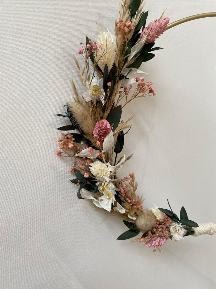Trockenblumenkranz bunt | einseitig gebunden – Lizasliving